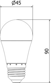 Mexen Nova, LED žárovka E27, G45, 8W, neutrální - 4000K, 840 lm - L101-E27-0840-01