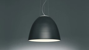 Artemide A240600 Nur Halo Anthracite grey, závěsné svítidlo s nepřímým osvětlením, 1x205W E27, antracit, prům. 55cm