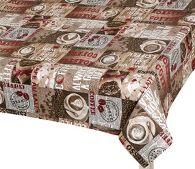 Bellatex Ubrus EMA Hnědá,Červená 120x200 cm