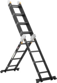 Víceúčelový skládací žebřík 7 v 1 4 kroky 4,7 m s lešením