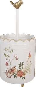 Bílý kovový stojan na kuchyňské utěrky Batton - Ø 14*30 cm