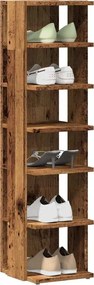 vidaXL Botník 27,5x27x102 cm kompozitní dřevo [808487] Barva: Staré dřevo