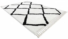 Kusový koberec Shaggy Cross bílý 120x170cm