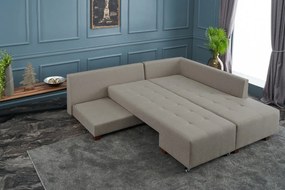 Hanah Home Rozkládací rohová pohovka MANAMA 282 cm béžová pravý roh 825BLC2546