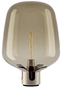Lodes 19184 6800 Flar large, lampa z medového skla a champagne základny se stmívačem, 1x25W E27, výška 62,5cm