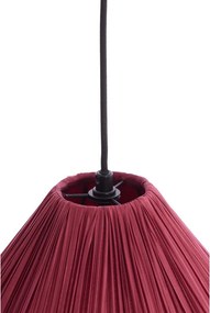 Vínové závěsné svítidlo s textilním stínidlem ø 12 cm Verita – Light &amp; Living