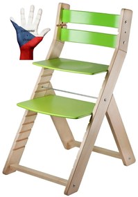 WOOD PARTNER Rostoucí židle SANDY lak/zelená