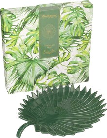 Talíř Jungle Leaves 35cm zelený