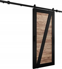 Posuvné dveře LOFT ADIO 3 černý + dub Craft zlatý 100