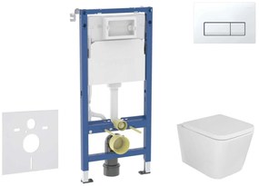 Geberit Duofix - Set předstěnové instalace, klozetu Arkas I a sedátka softclose, tlačítko Delta50, alpská bílá SANI11CA3159B