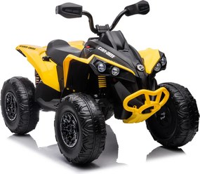 LEAN CARS Čtyřkolka na akumulátor DK-CA002 4x4 12 V 10 Ah, žlutá