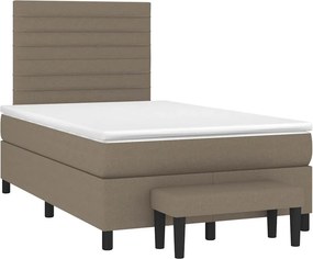 Box spring postel s matrací taupe 120x190 cm textil 3270366
