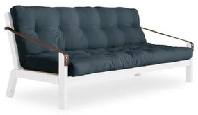 sofa POETRY by Karup - 100*200 cm white (bílá) + futon petrol blue 757