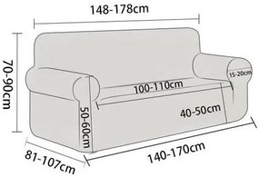 4Home Napínací potah na dvojkřeslo Magic clean hnědá, 145 - 185 cm