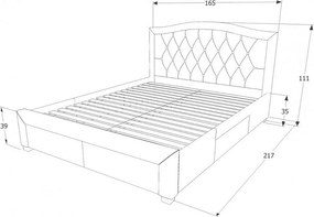 Casarredo - Komfort nábytek Čalouněná postel ELECTRA 180x200, s úložným prostorem, šedá