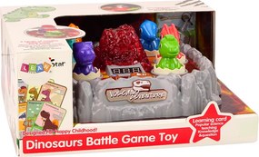 LEAN Toys Obratnostní hra Wac A Mole Dinosauři – sopka s kouřovým efektem, světly a zvuky