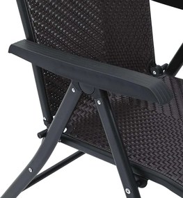 vidaXL Skládací zahradní židle 8 ks polyratan [3270612] Barva: Černá