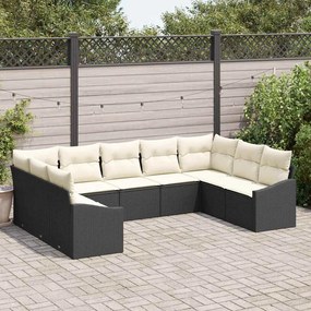 Set pohovek 9 ks Černá polyratan 3346877