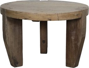 Konferenční stolek Grimaud z recyklovaného hnědého dřeva – Ø 72*48 cm
