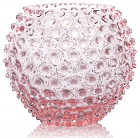 Váza, Jílek Glassworks, HOBNAIL, Neorosaline, 16 cm