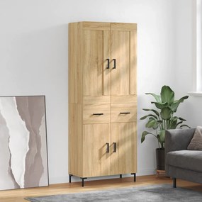 Skříň highboard dub sonoma 69,5 x 34 x 180 cm kompozitní dřevo