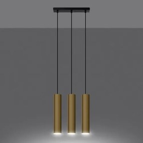 Závěsná lampa SOLLUX LAGOS 3 leštěné zlato GU10 3x10W bez žárovky SL.1201