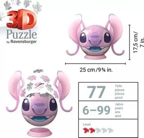 Ravensburger 3D Puzzle-Ball Disney: Disney: Angel / 72 dílků / od: 6 l
