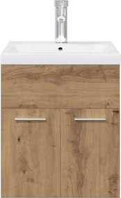 Umyvadlová skříňka s vestavěným umyvadlem a baterie dub artisan 3328906