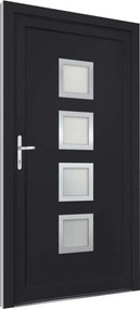vidaXL Vchodové dveře bílé 108 x 208 cm PVC [3187854] Barva: antracitová zvenku / bílá uvnitř