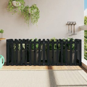 vidaXL Vyvýšený záhon plotový design černý 200x50x70 cm masiv borovice