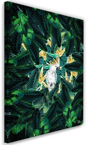 Gario Obraz na plátně Diamantový papoušek v listu - Rubiant Rozměry: 40 x 60 cm