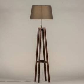 Stojací designová lampa Paola Grey and Dark Brown