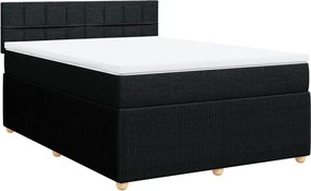 Box spring postel s matrací černá 140 x 190 cm textil 3289753