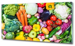 Wallmuralia Foto obraz skleněný horizontální Barevná zelenina 100x50
