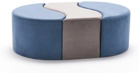 Atelier del Sofa Taburet Alya Puf - Blue, Mink, Modrá, Norková