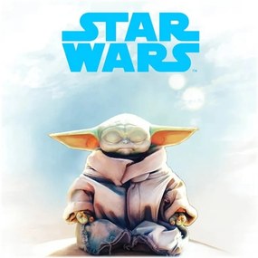 Oboustranné bavlněné ložní povlečení Star Wars - Hvězdné války - motiv Baby Yoda - 100% bavlna - 70 x 90 cm + 140 x 200 cm