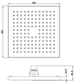 Novaservis RUP/220,0 Pevná sprcha 200 x 200 mm chrom