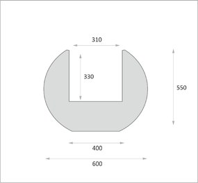 Květináč do interiéru GLOBE, průměr 60 cm, bronzový, outlet