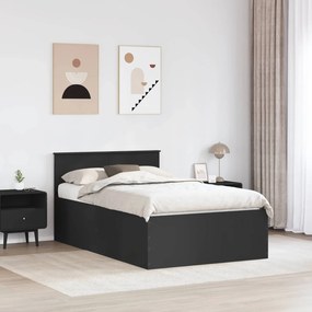 Rám postele s čelo Černá 120 x 200 cm Kompozitní dřevo 3408600