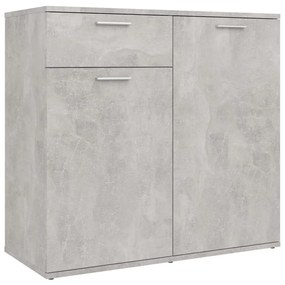 Příborník betonově šedý 80 x 36 x 75 cm dřevotříska - Default Title