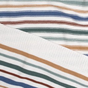 SCANquilt pletený pléd RIB pruhy multi pestrá střední 130 x 200 cm