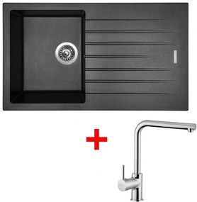 Sinks PERFECTO 860 Metalblack+ELKA PE86074ELCL