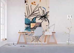 Vliesová fototapeta na zed' Květinová Malba | 150 x 270 cm | DFT2P2557