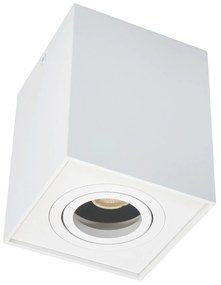 BERGE Podhledové bodové svítidlo OS101-BP výklopné - čtverec - bílá matná + patice GU10