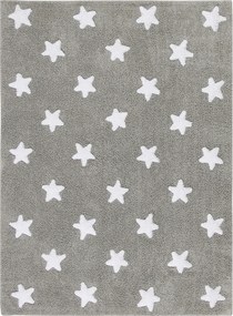 Lorena Canals, Přírodní koberec, ručně tkaný Stars Grey-White, 120x160, šedá, dětský pokoj