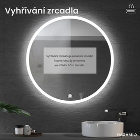 Kulaté zrcadlo do koupelny s LED osvětlením E1