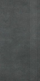 Schodovka Rako Extra černá 30x60 cm reliéfní DCPSR725.1