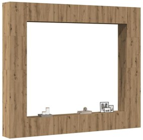 Sada 8 kusů nástěnné TV skříňka dub artisan kompozitní dřevo 3328956