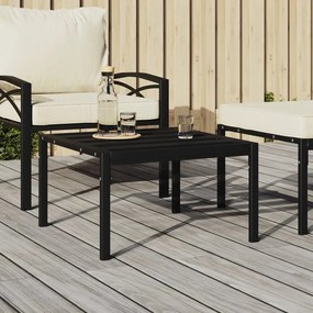 Zahradní konferenční stolek černý 60 x 60 x 35 cm ocel - Default Title