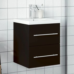Petromila Koupelnová skříňka se zápustným umyvadlem černá